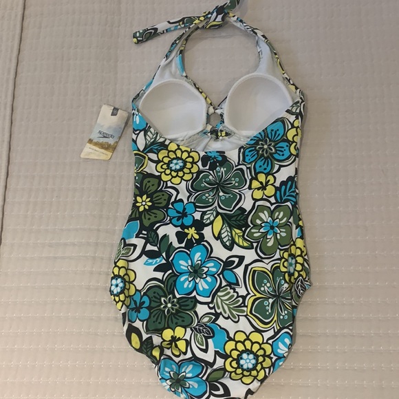 Speedo | Swim | Speedo Floral Halter Neck One Piece Swimsuit Nwt | Poshmark